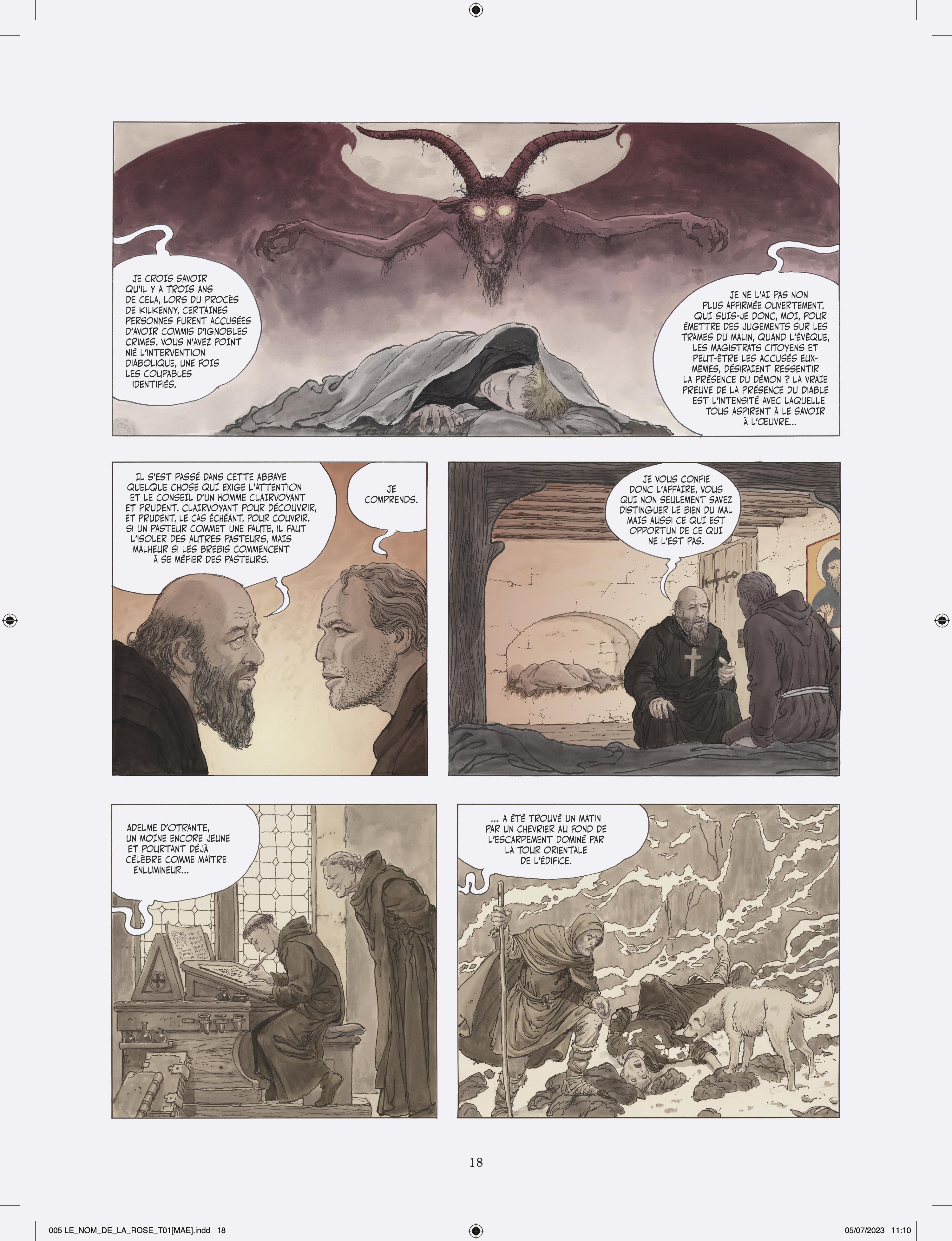 Le nom de la rose. Milo Manara. BD. France Inter / Glénat